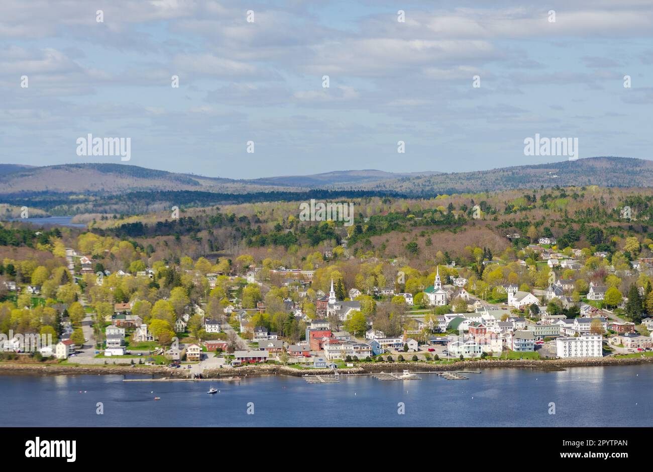 Penobscot Narrows Bridge, bridge in Verona Island, Maine Stock Photo ...
