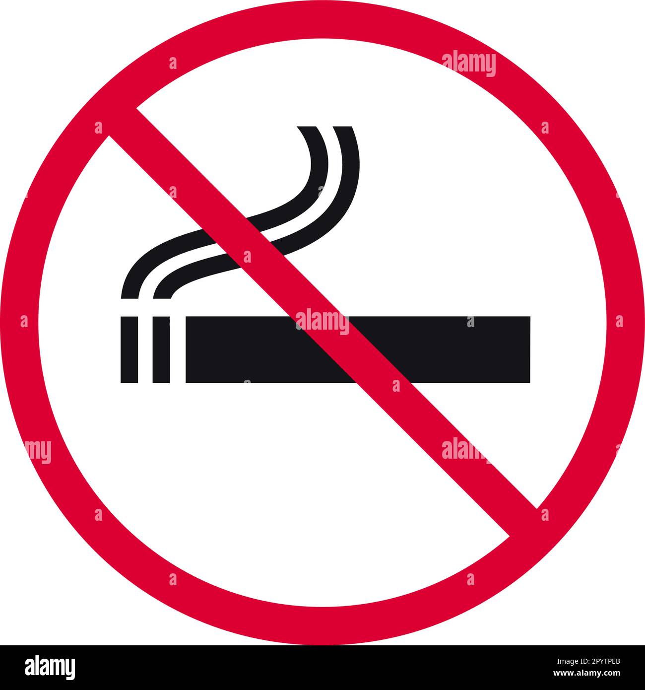 No smoking prohibited sign, no tobacco day forbidden modern round ...
