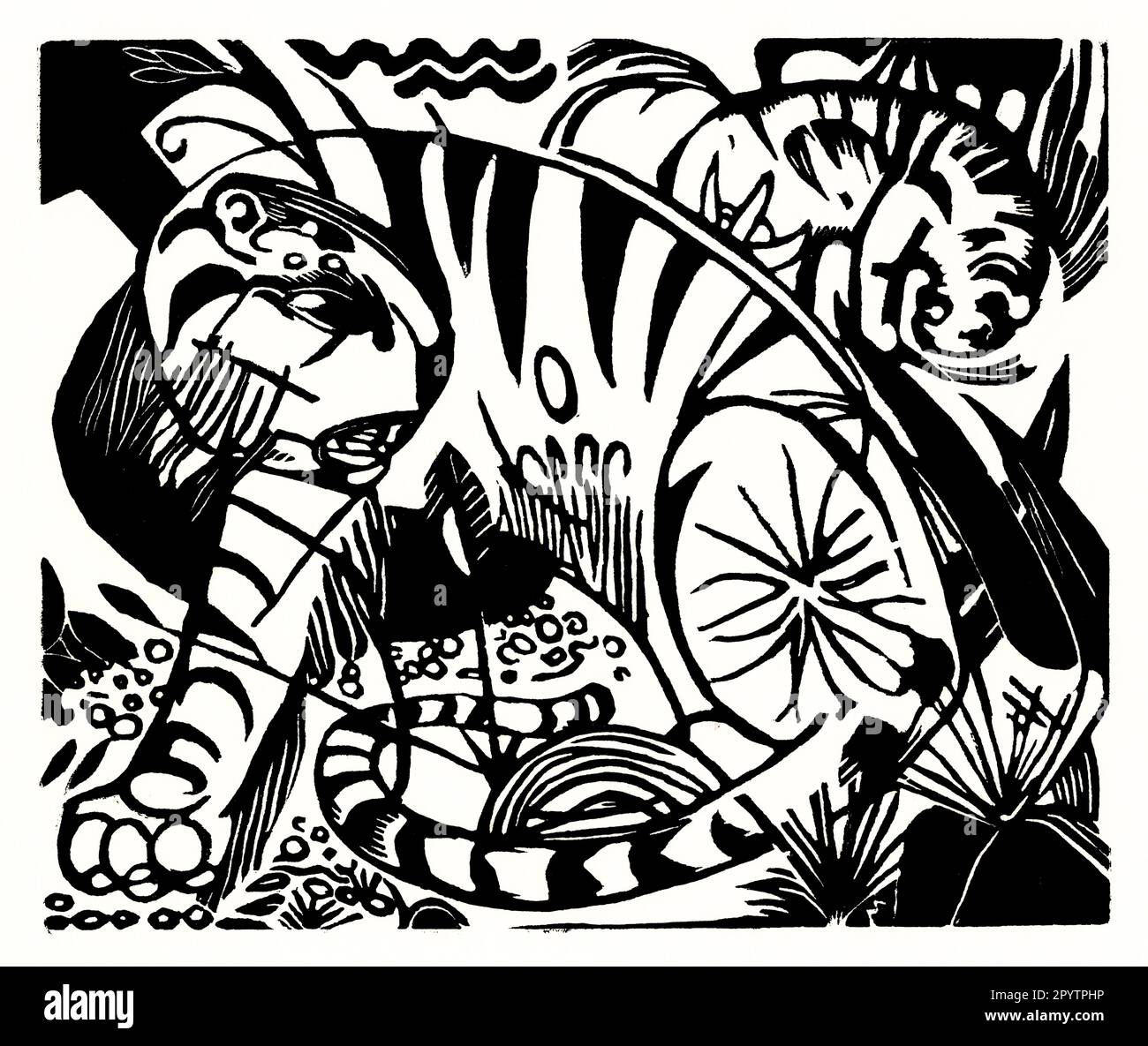 Tiger 1912 Painting By Franz Marc German Expressionist Artist Stock ...