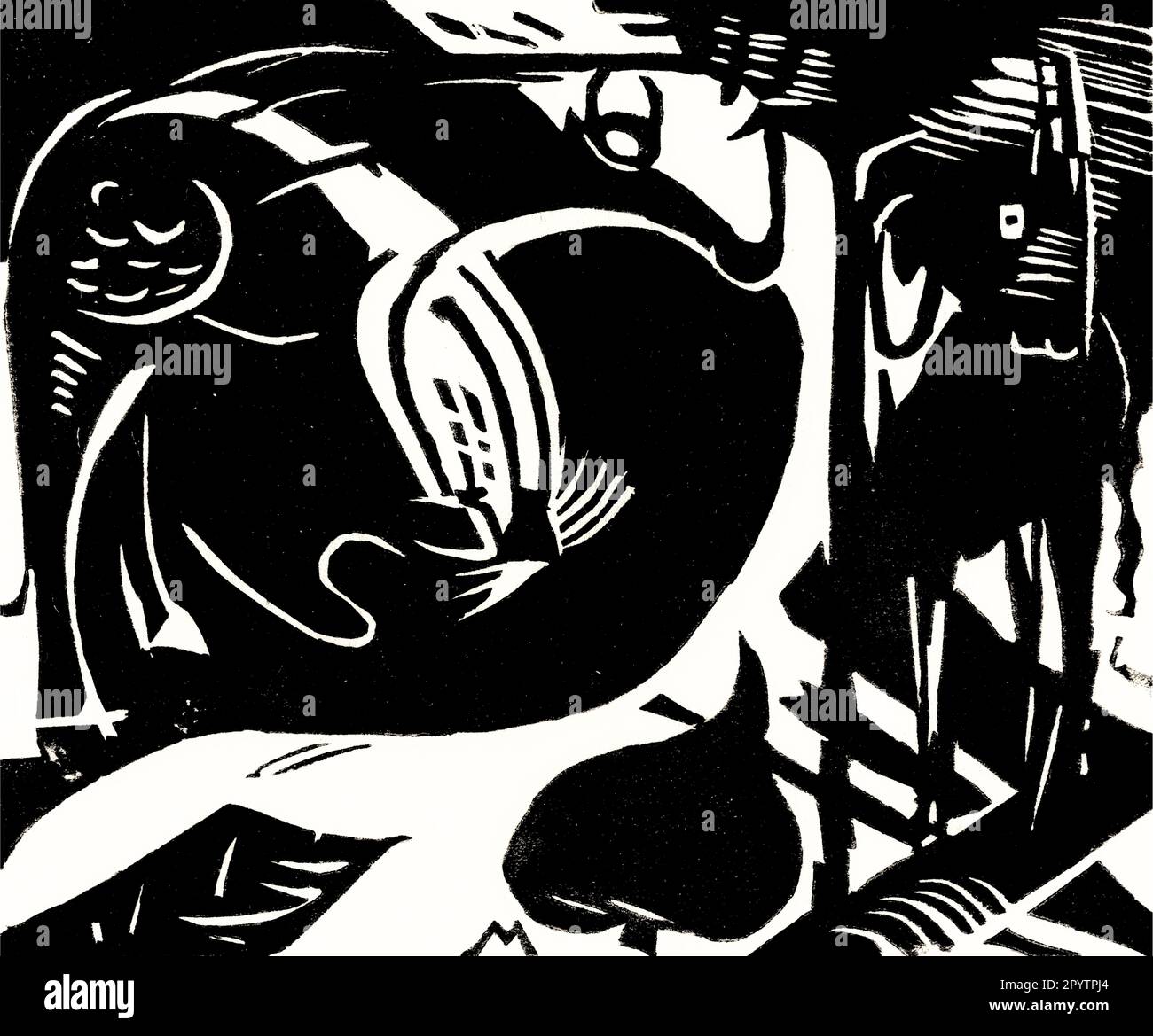 Two Mythical Animals 1914 Painting By Franz Marc German Expressionist ...