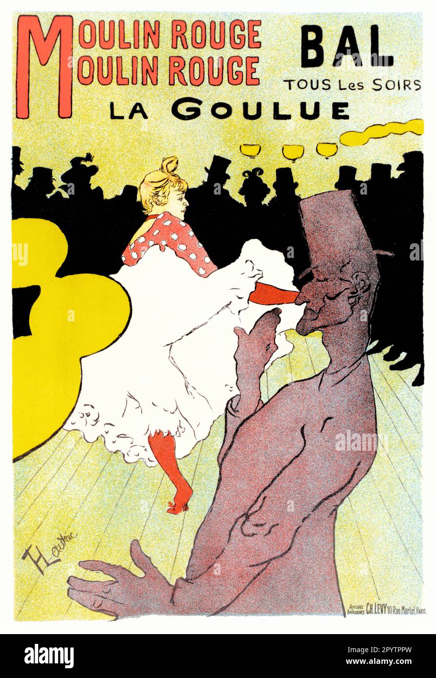 Le Moulin Rouge Vintage Illustration By Henri De Toulouse Lautrec ...