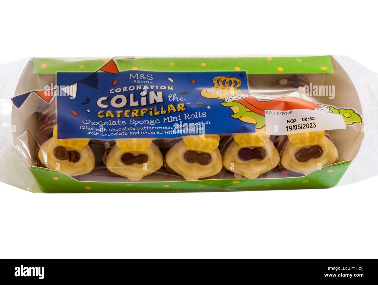 Coronation Colin the Caterpillar chocolate sponge mini rolls cakes from ...