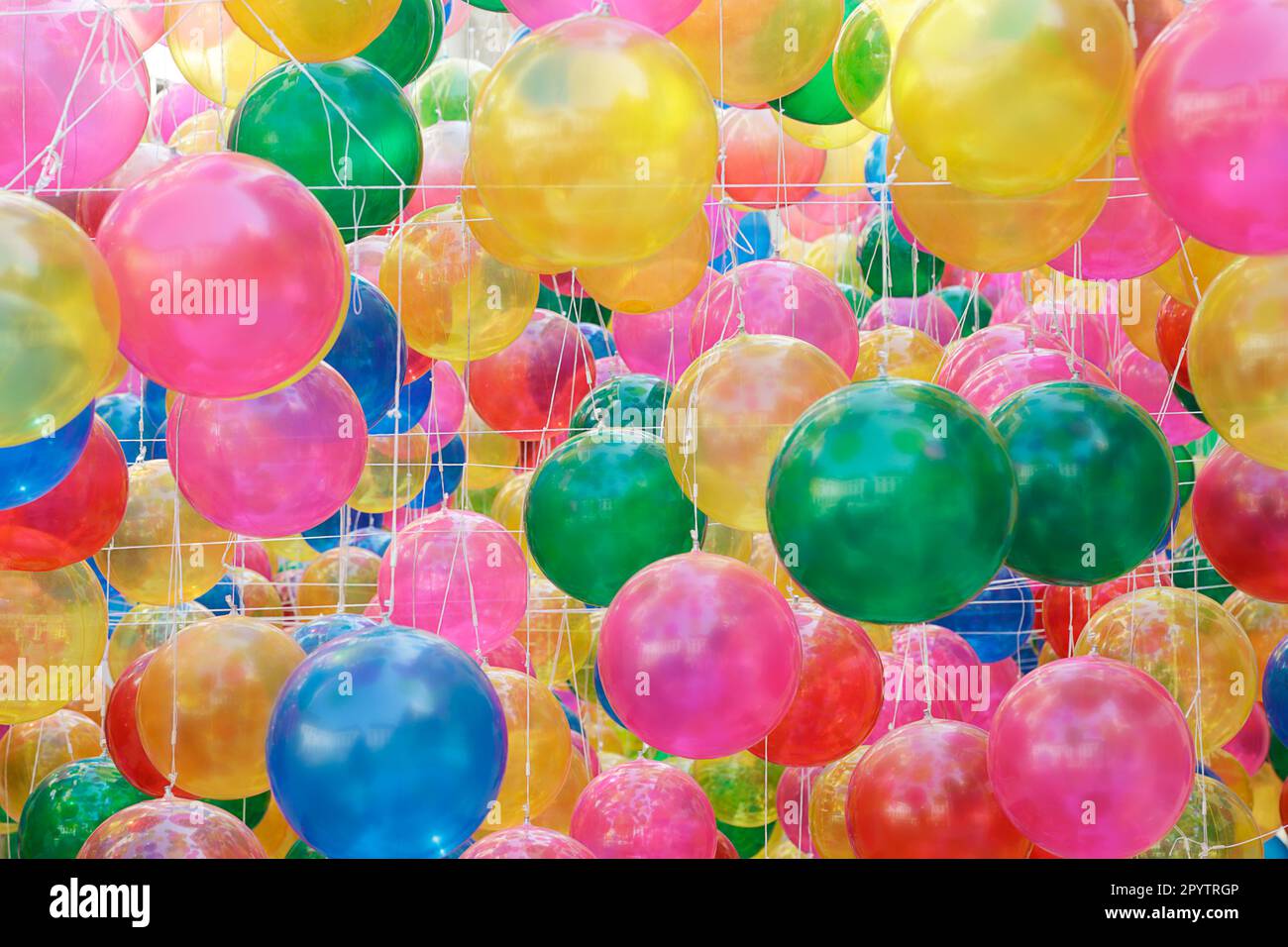 Colorful balloons. Celebration party background Stock Photo - Alamy