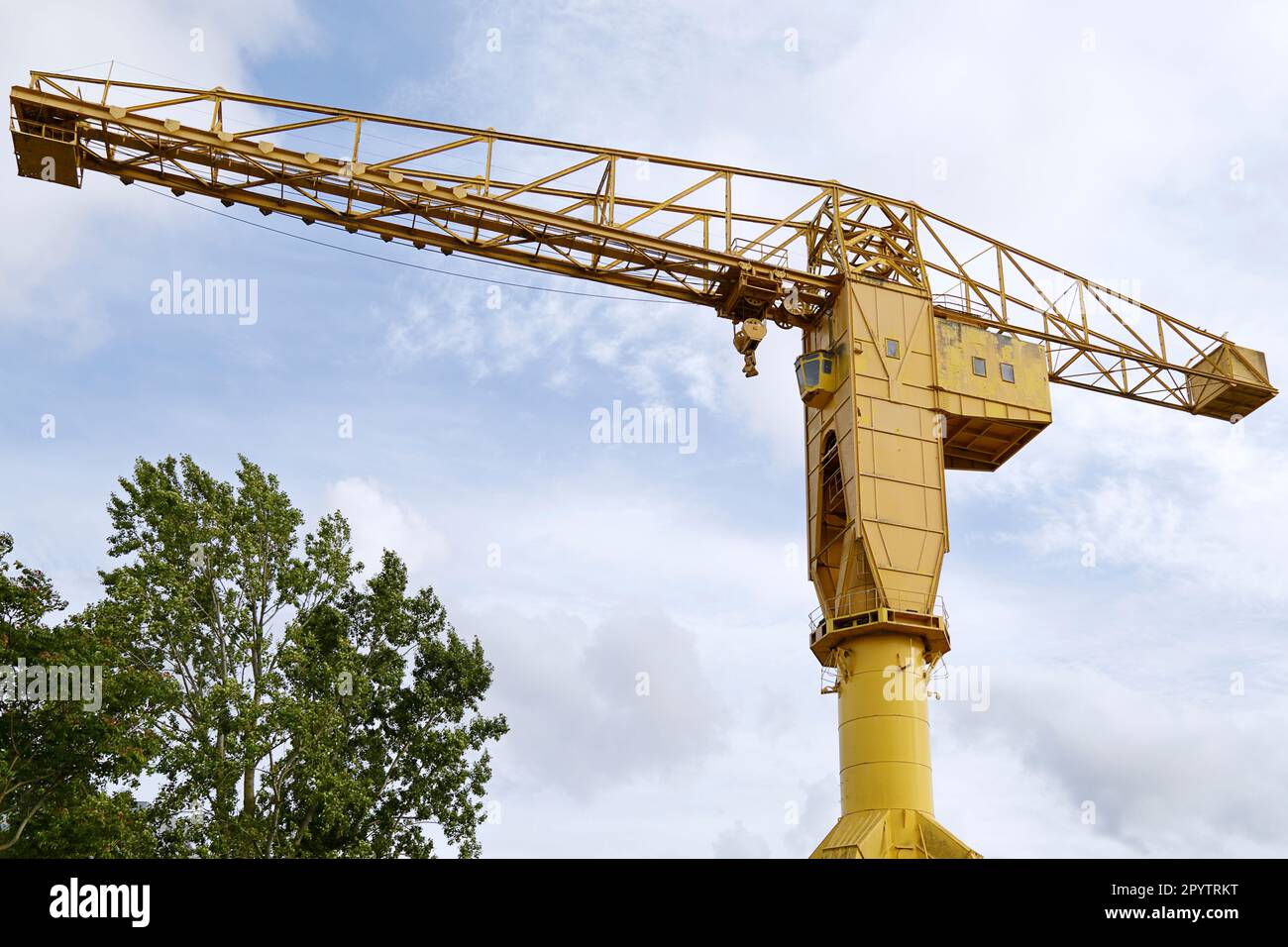 Giant yellow crane in Nantes, France, Europe Stock Photo - Alamy