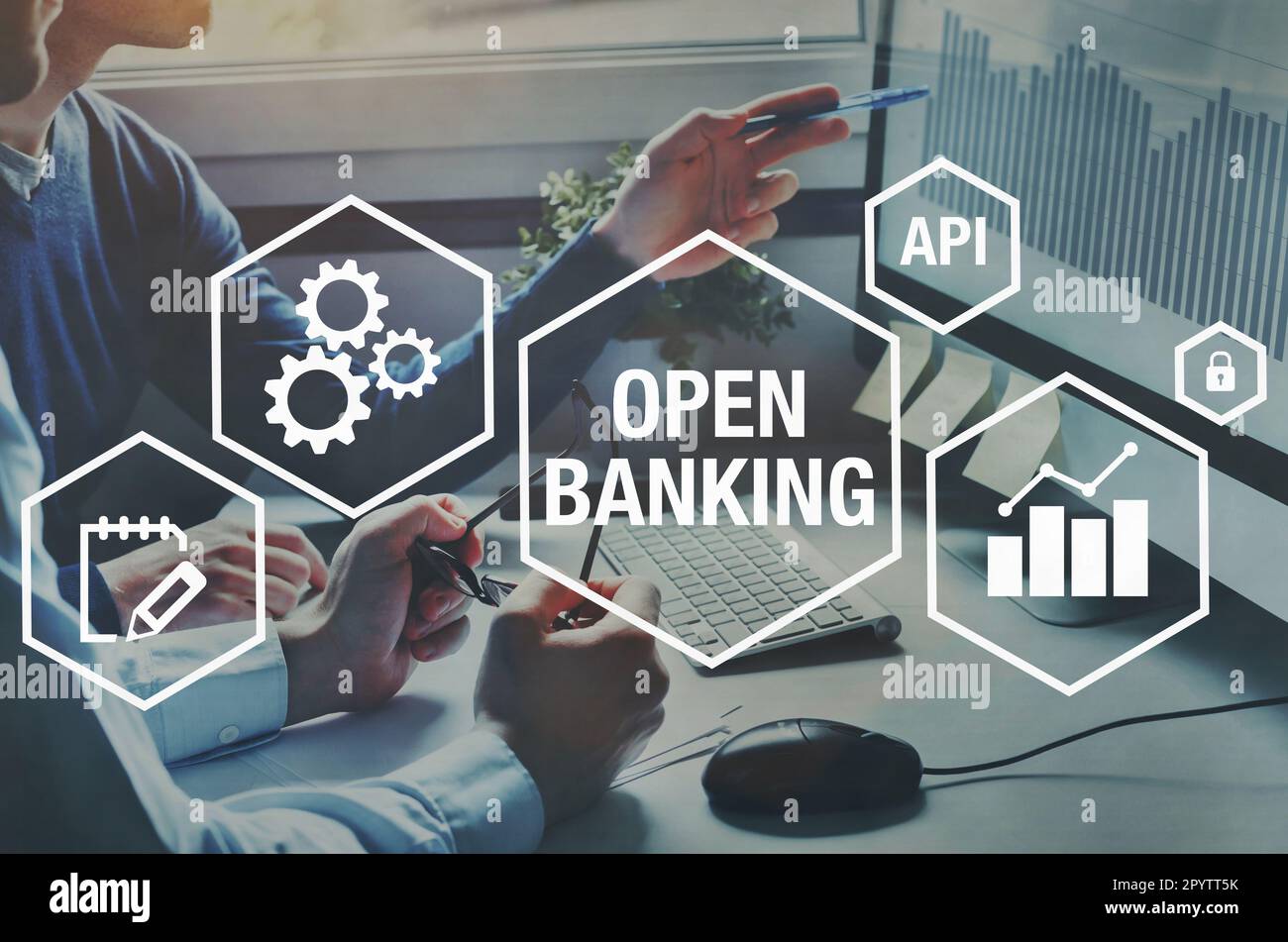 open banking concept diagram, api financial technology, fintech Stock ...