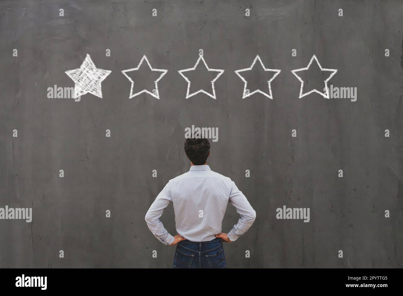 bad rating and negative reviews concept, reputation management and ...