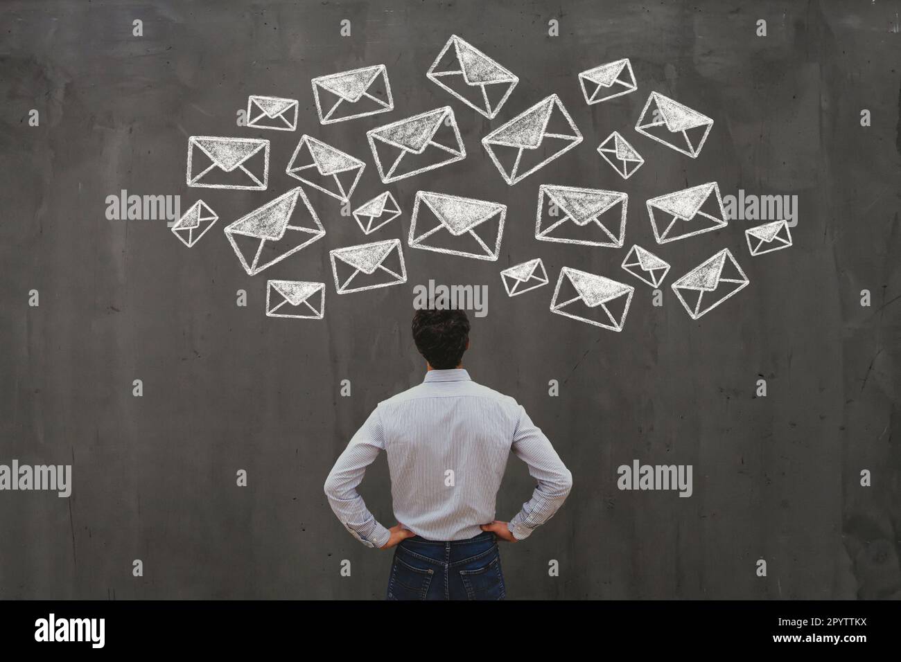 email marketing or newsletter concept, online communication, business ...