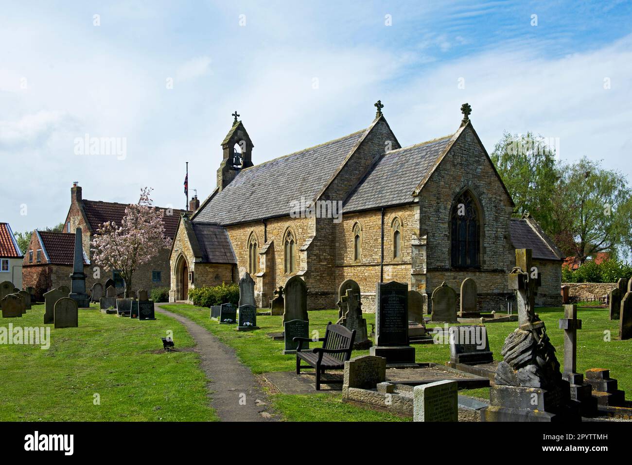 St Anne's Church in the village of Ellerker, East Yorkshire, England UK ...