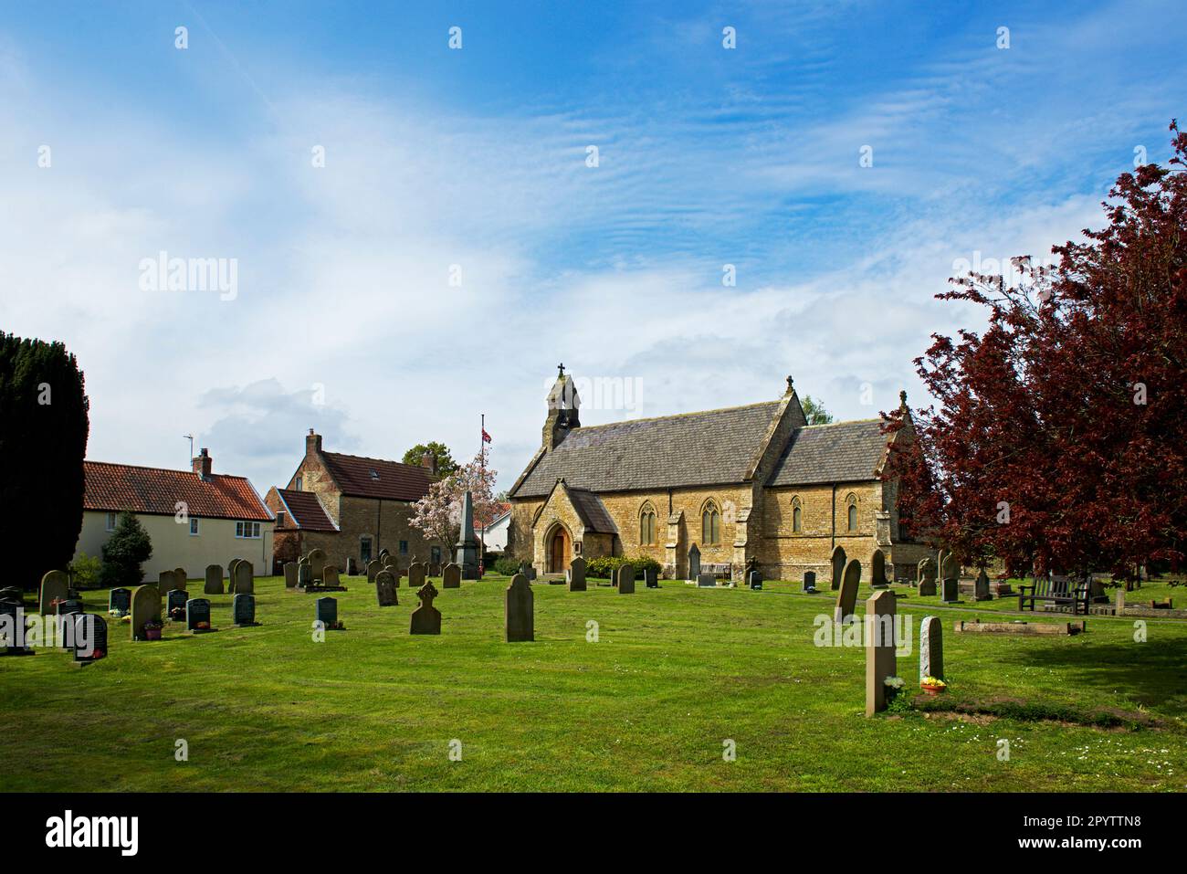 St Anne's Church in the village of Ellerker, East Yorkshire, England UK ...
