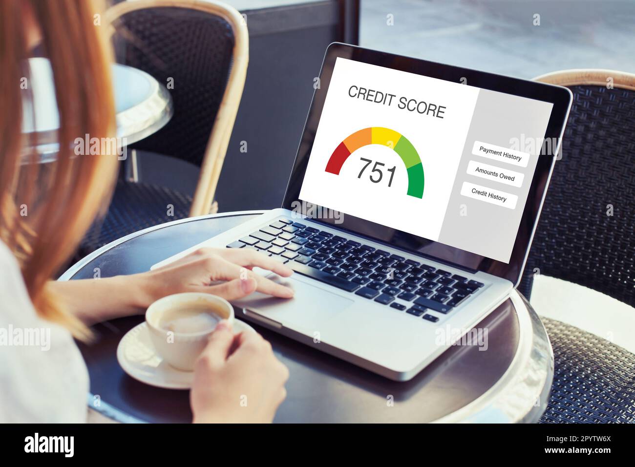 credit score concept on the screen of computer Stock Photo - Alamy