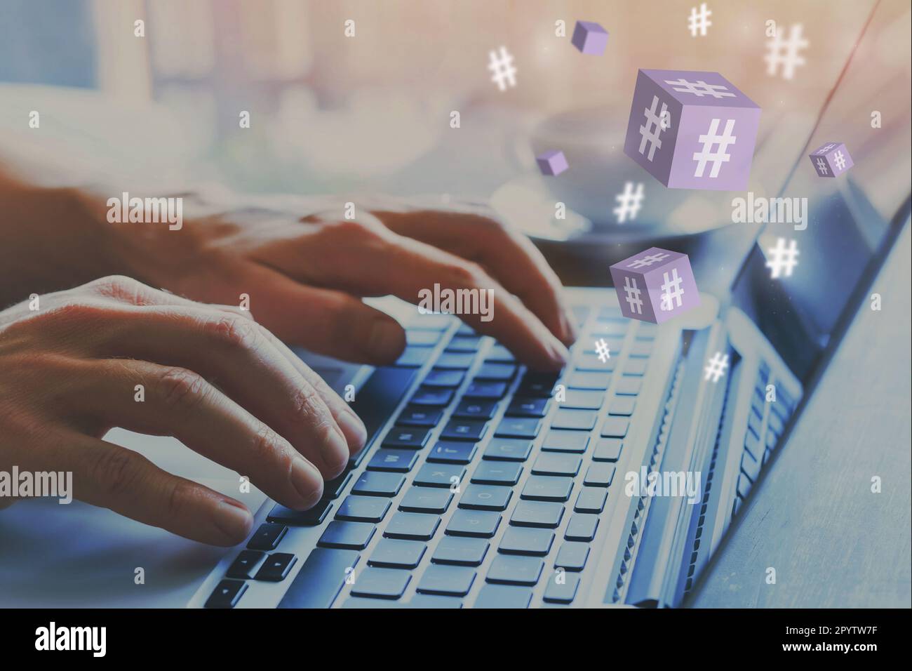 hashtag concept, hash tag, tagging on social media Stock Photo - Alamy