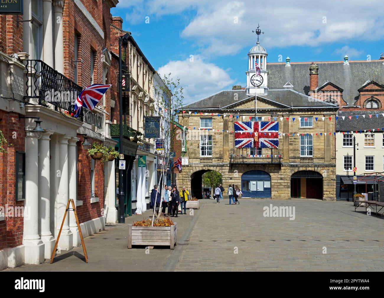 Town Hall, Market Place, Pontfract, West Yorkshire, England UK Stock ...