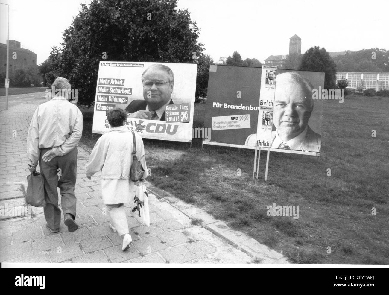 Election posters of the various parties for the state election in ...