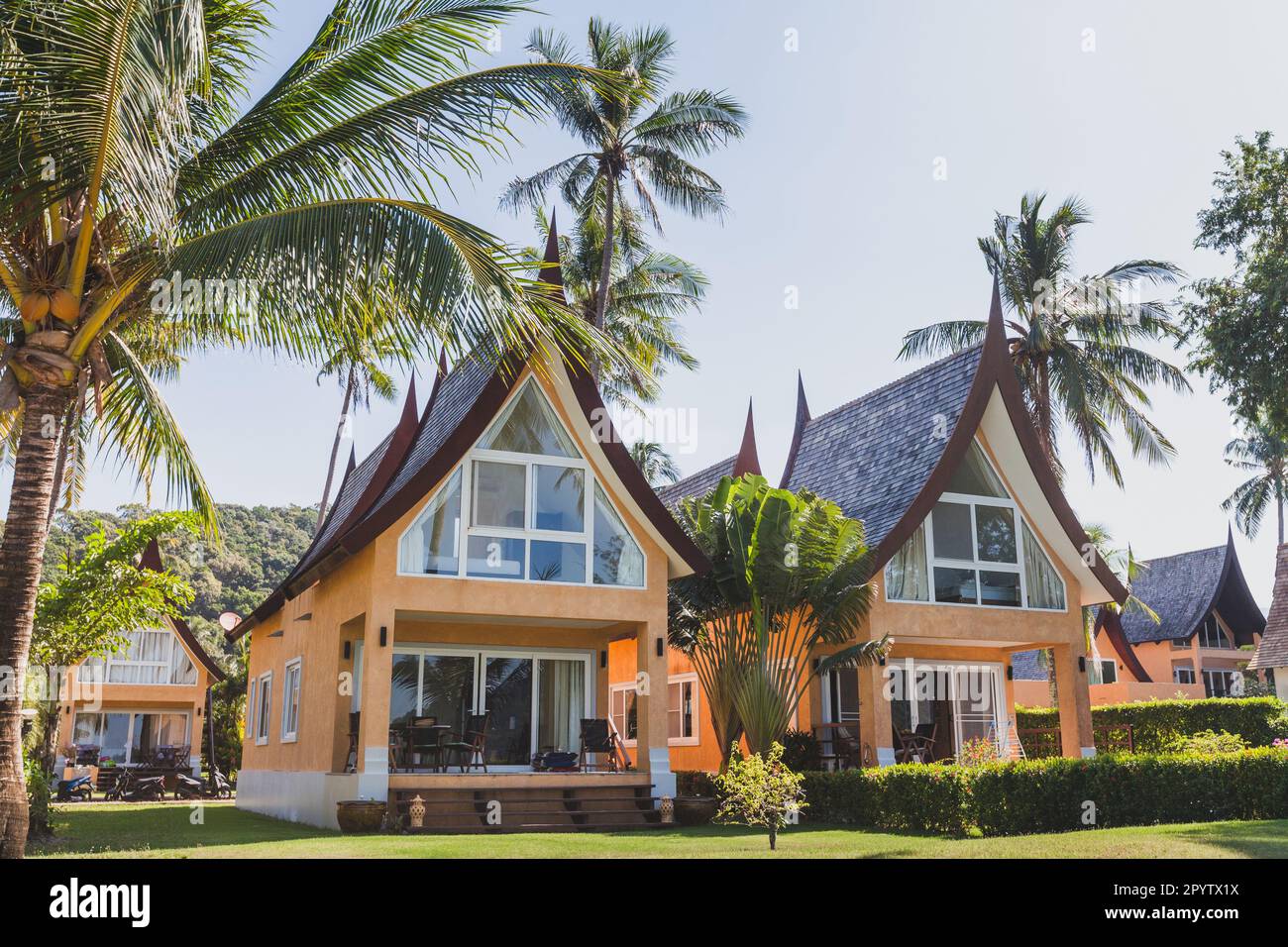 luxury real estate in asia, luxurious villa exterior asian style, vip ...