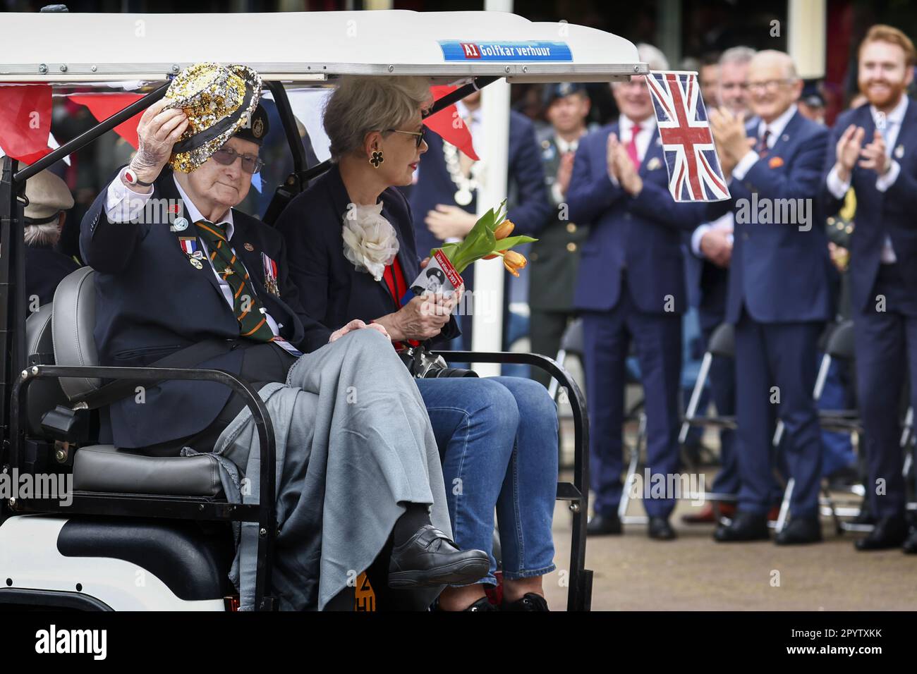 WAGENINGEN, Netherlands. May 5, 2023. - Veterans from WW2 during the ...