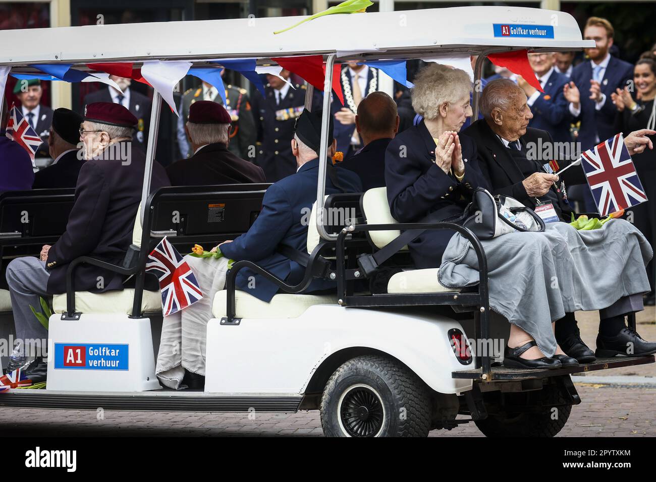 WAGENINGEN, Netherlands. May 5, 2023. - Veterans from WW2 during the ...