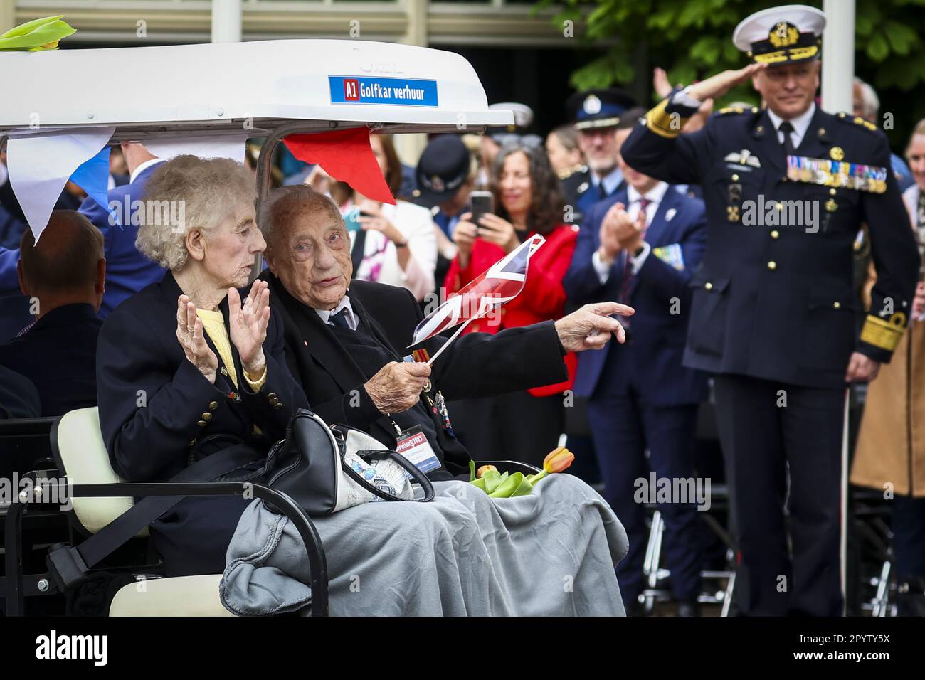 WAGENINGEN, Netherlands. May 5, 2023. - Veterans from WW2 during the ...