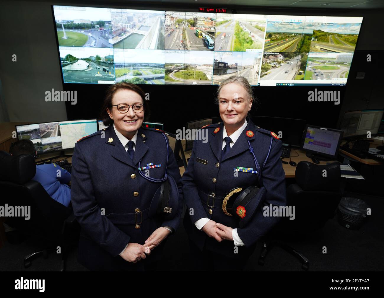 Superintendent Lorraine Dobson, from the Garda control centre (left ...