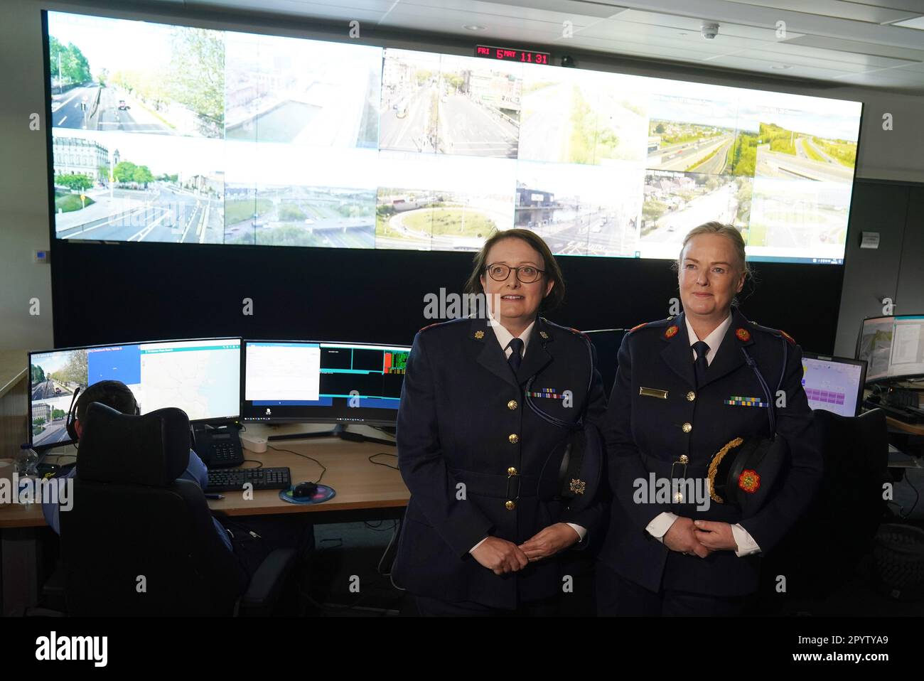Superintendent Lorraine Dobson, from the Garda control centre (left ...