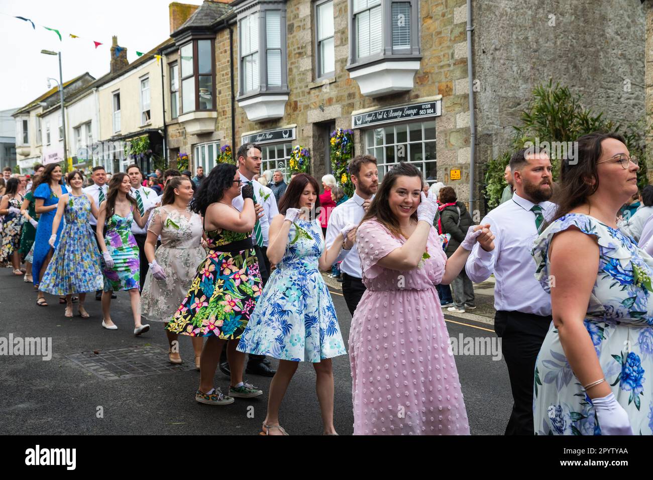 Helston,Cornwall,5th May 2023,Flora Day which is an ancient spring ...