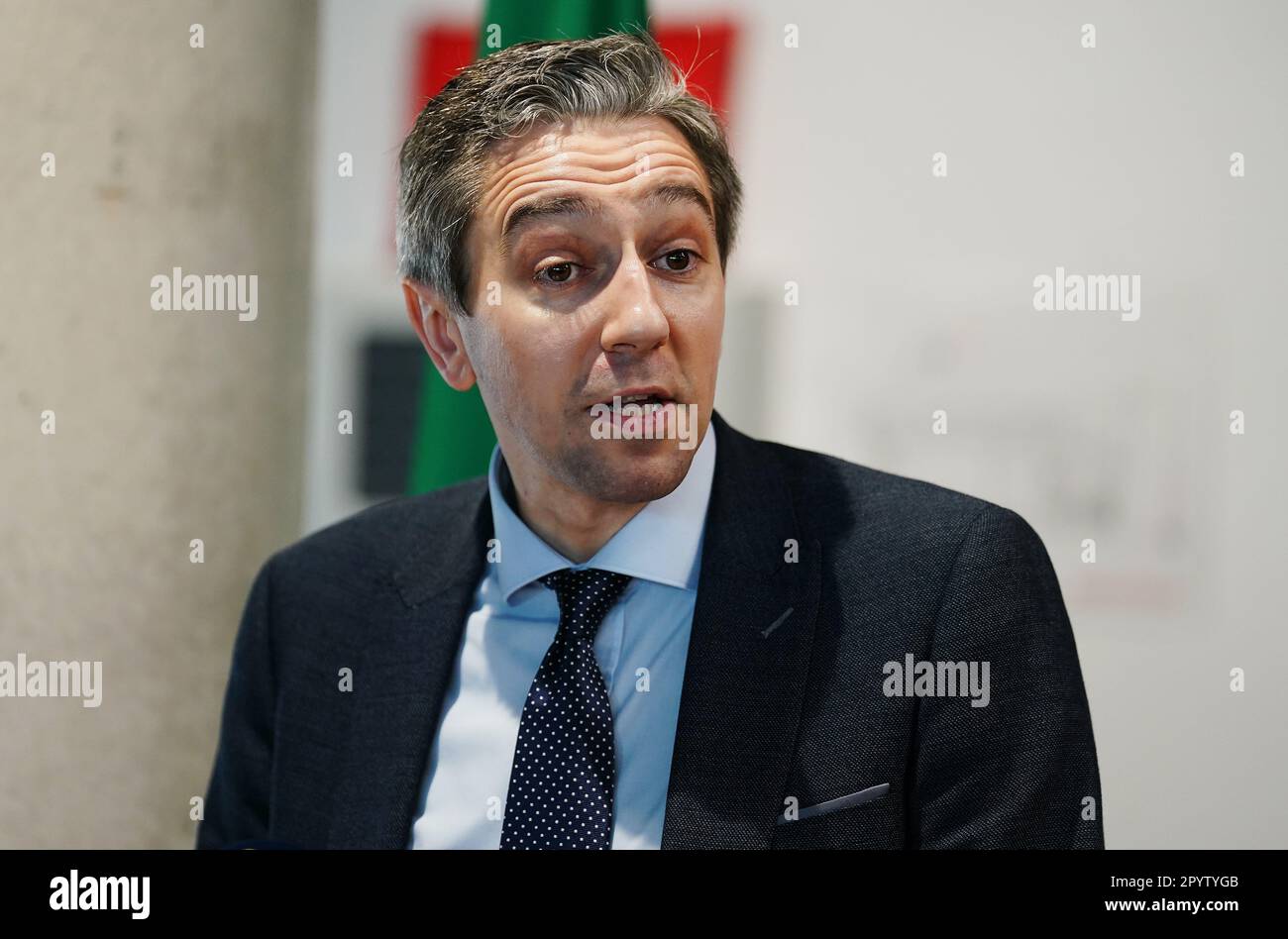 Justice Minister Simon Harris speaking at the official opening of a new ...