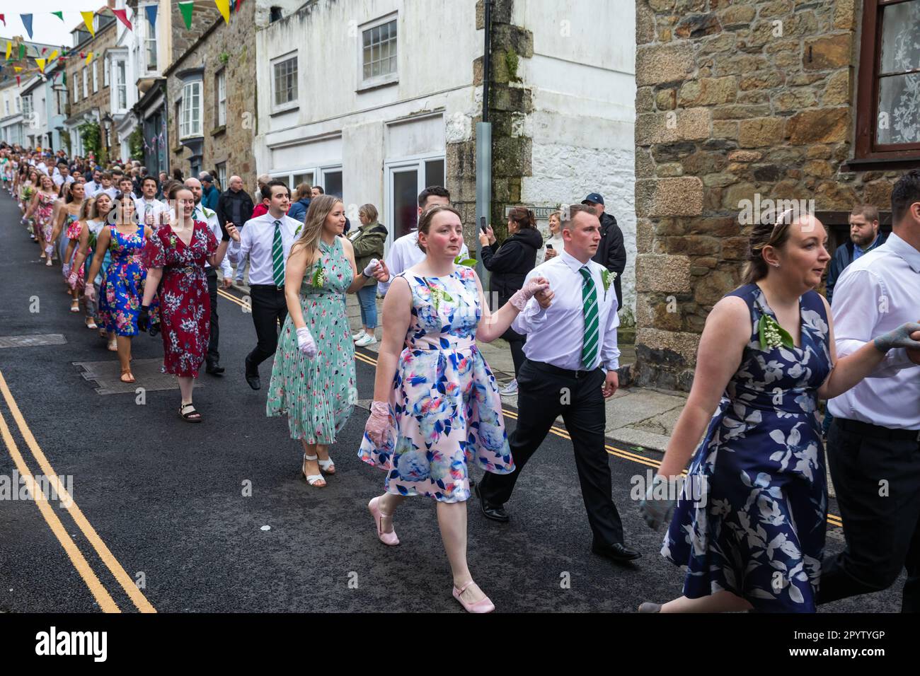 Helston,Cornwall,5th May 2023,Flora Day which is an ancient spring ...