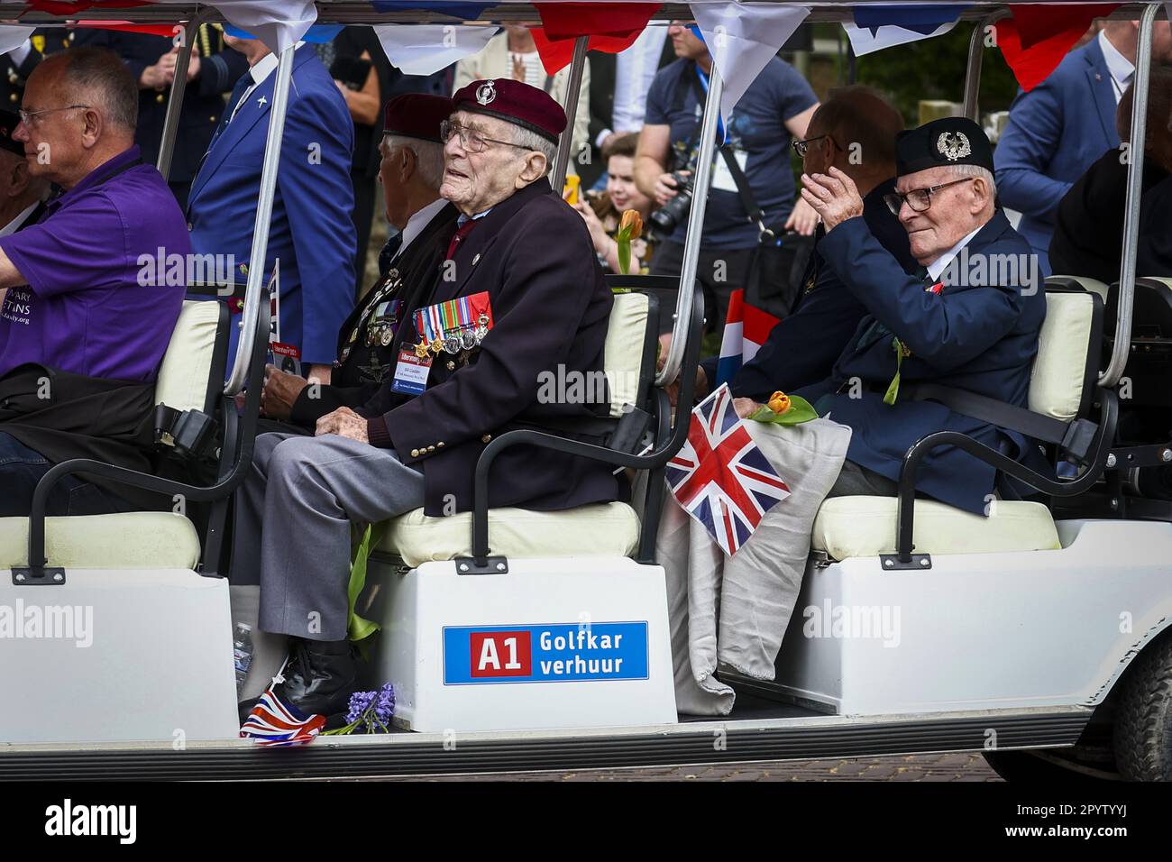 WAGENINGEN, Netherlands. May 5, 2023. - Veterans from WW2 during the ...