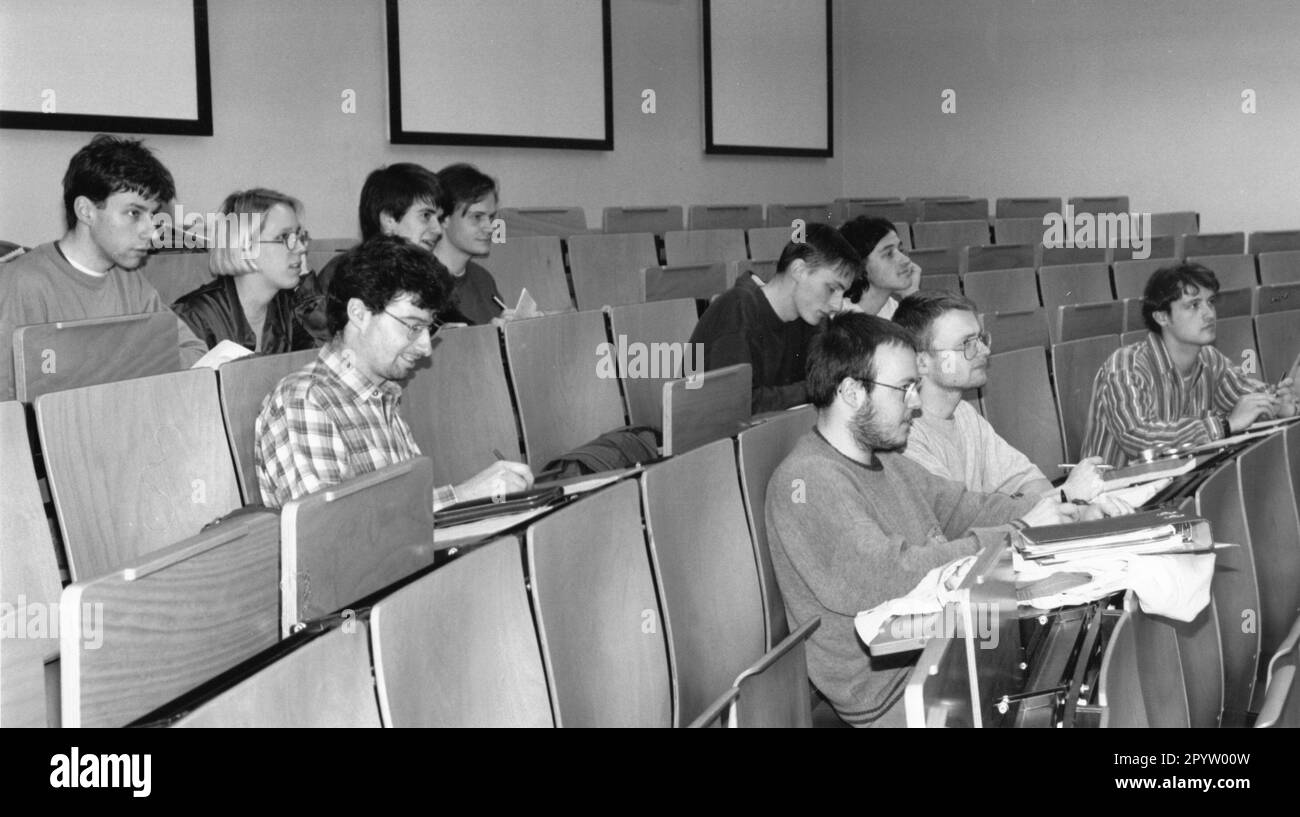 Lecture in lecture hall.University of Potsdam.Uni. students. study ...
