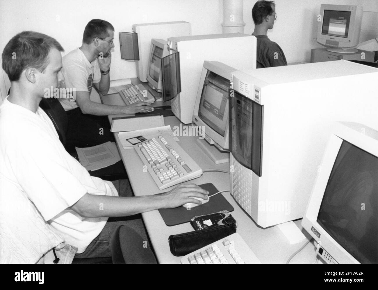 In the computer pool of the University of Potsdam.Uni. Students. Study ...
