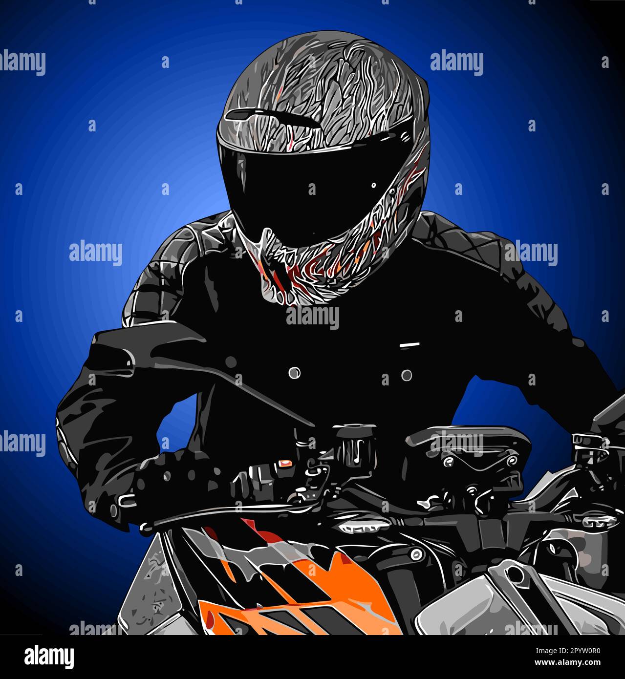 biker vector template Stock Vector Image & Art - Alamy