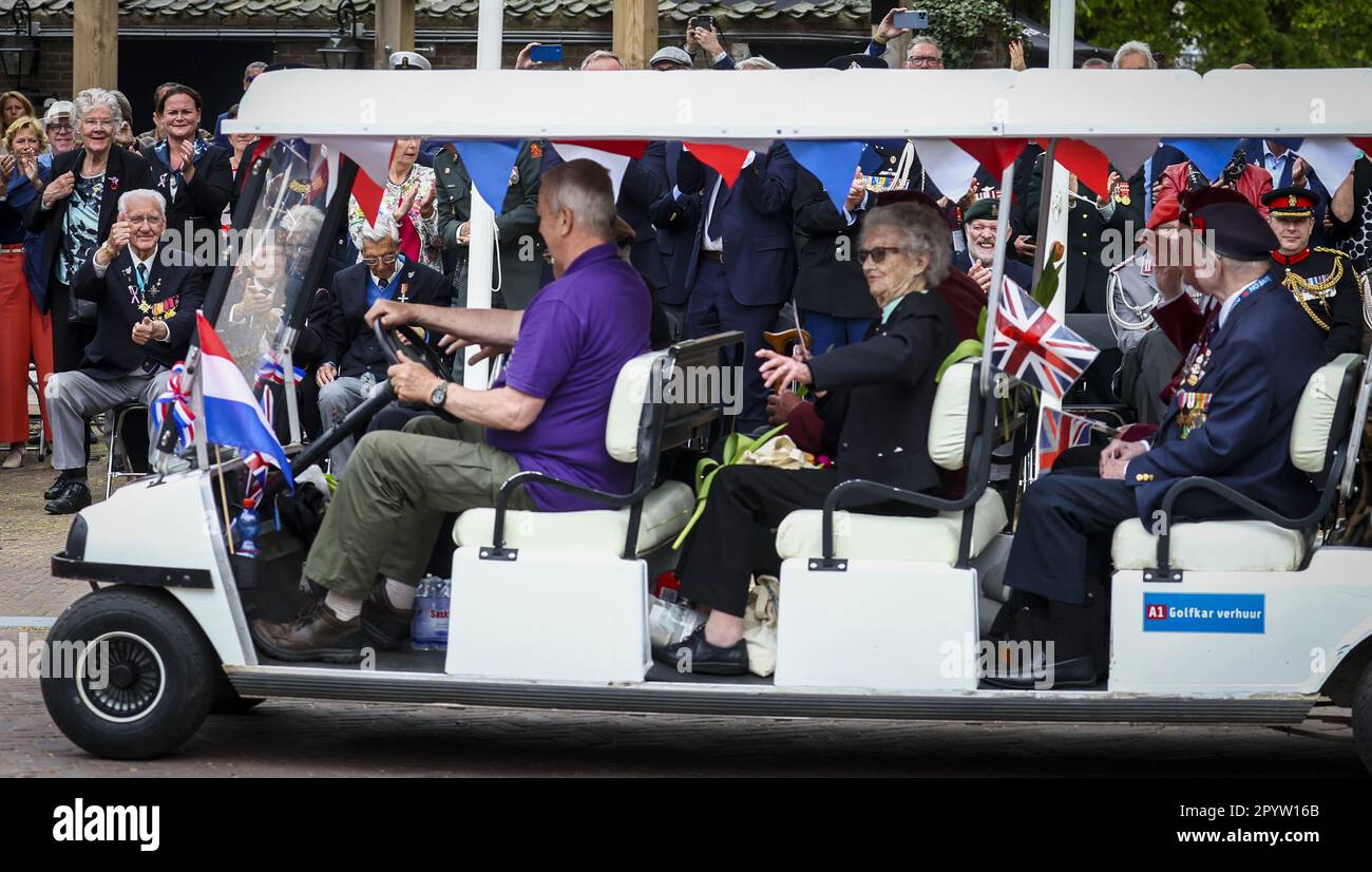WAGENINGEN, Netherlands. May 5, 2023. - Veterans from WW2 during the ...
