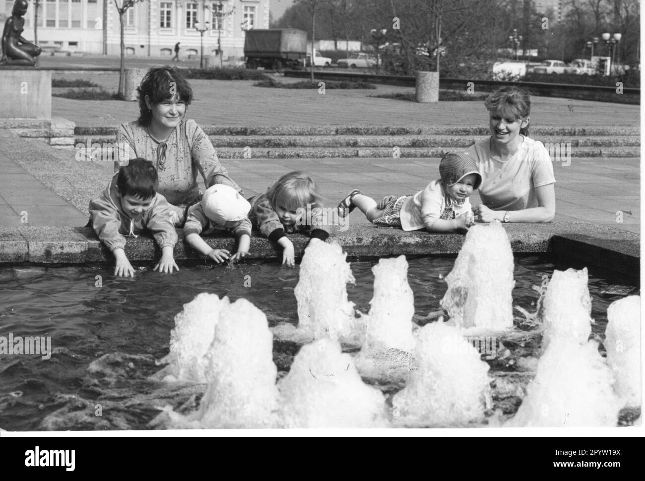 GDR architecture At the Old Market.fountain in front of the Institute ...