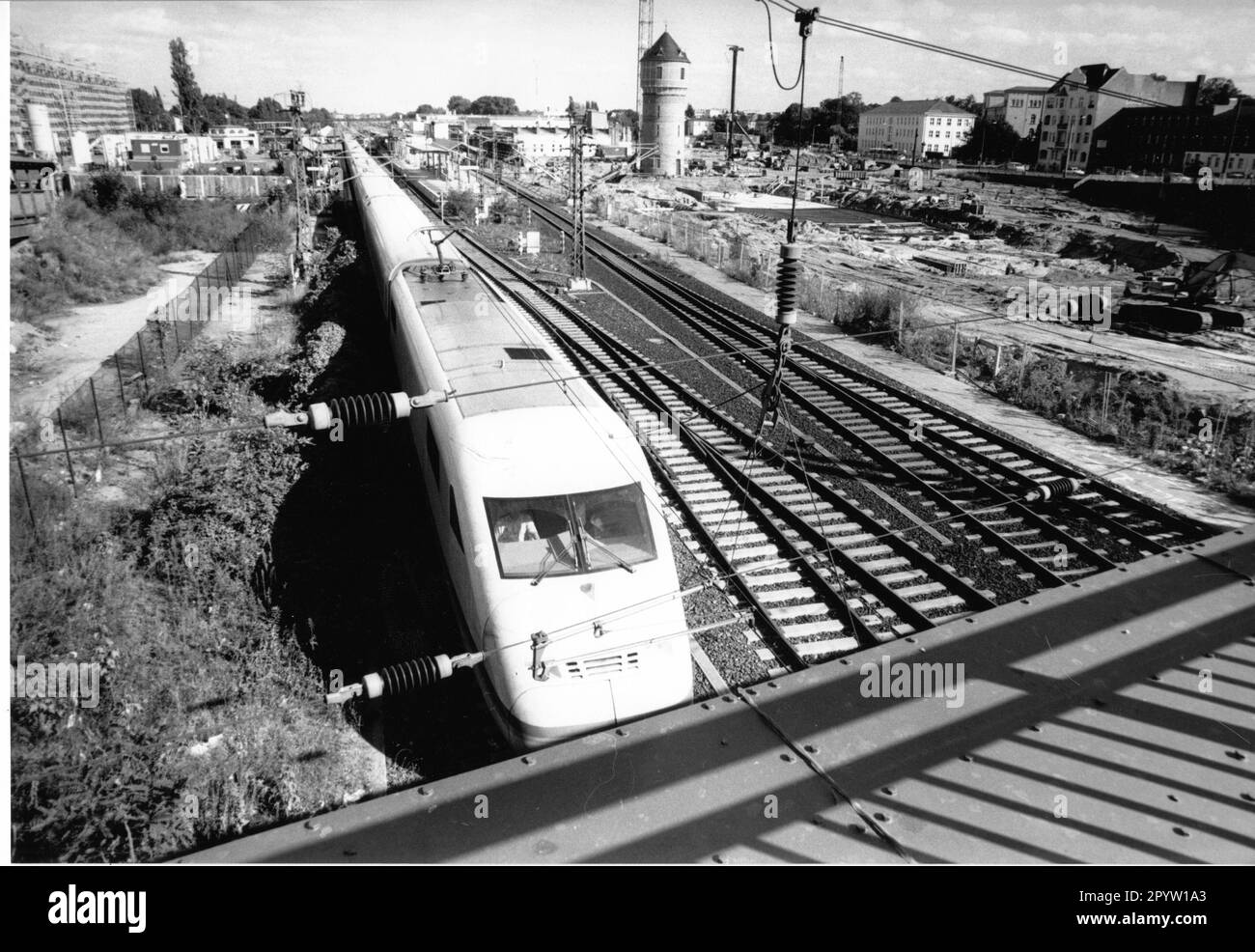 Large construction site Potsdam Center directly at the Potsdam city ...