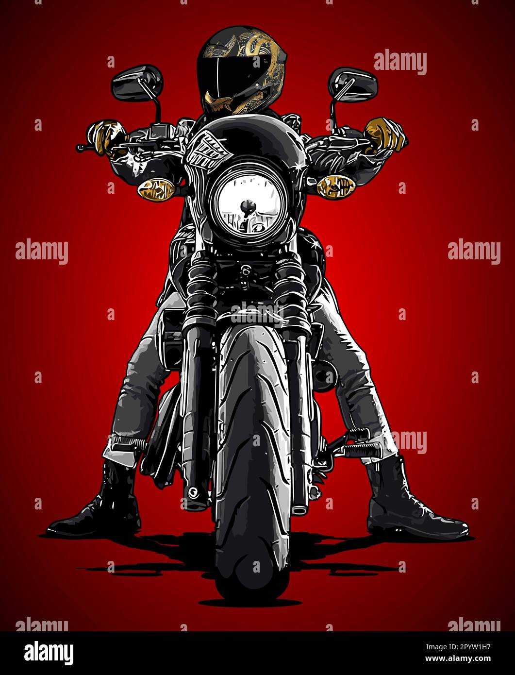 biker vector template Stock Vector Image & Art - Alamy