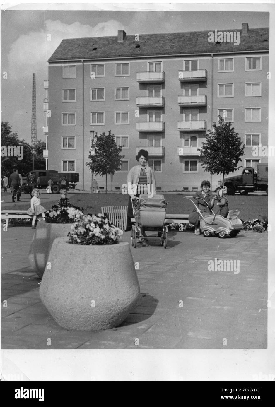 Potsdam mother child baby carriage new construction city center ...