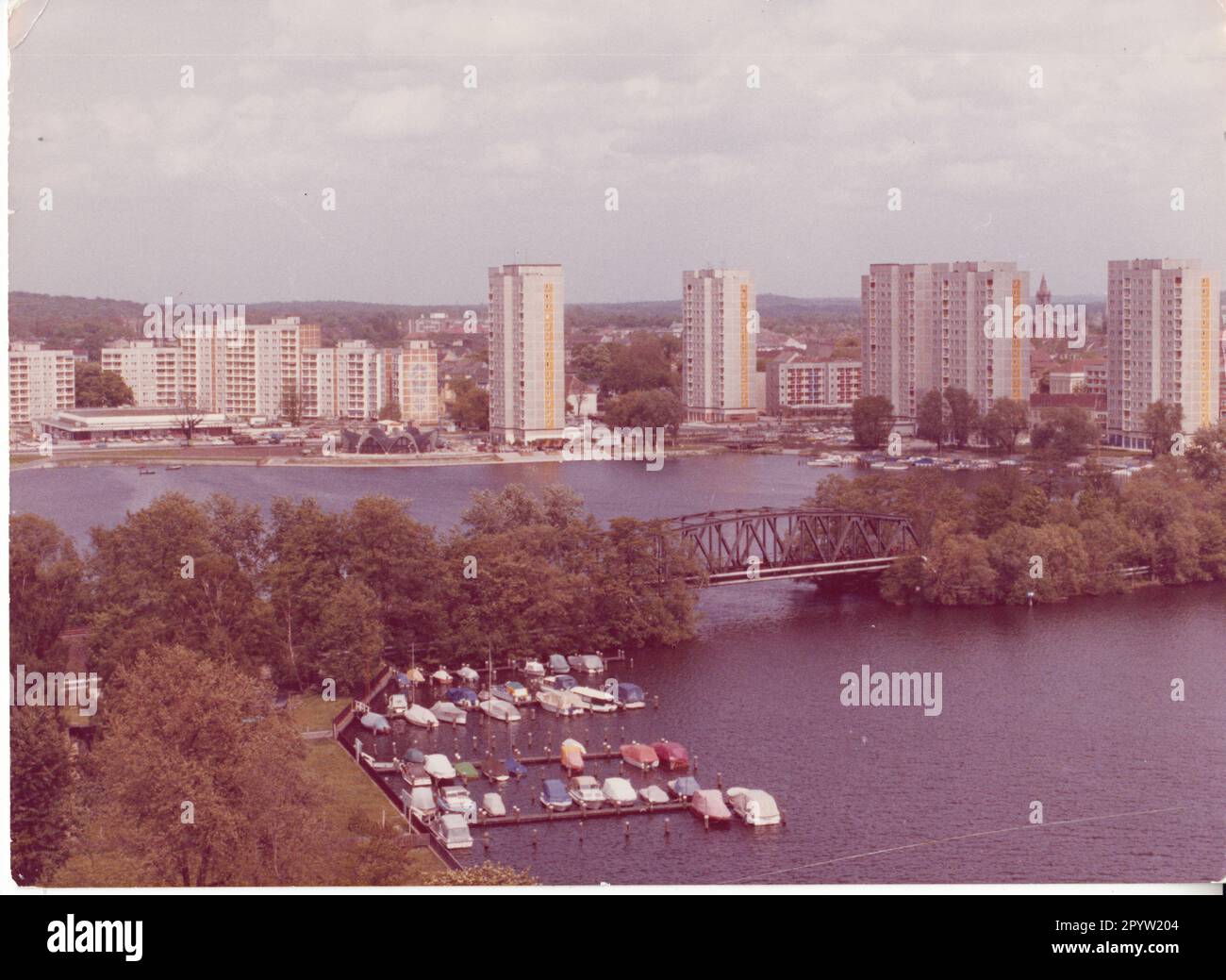 Potsdam 1985 view to Breite straße Wilhelm-Külz-Straße with market hall ...