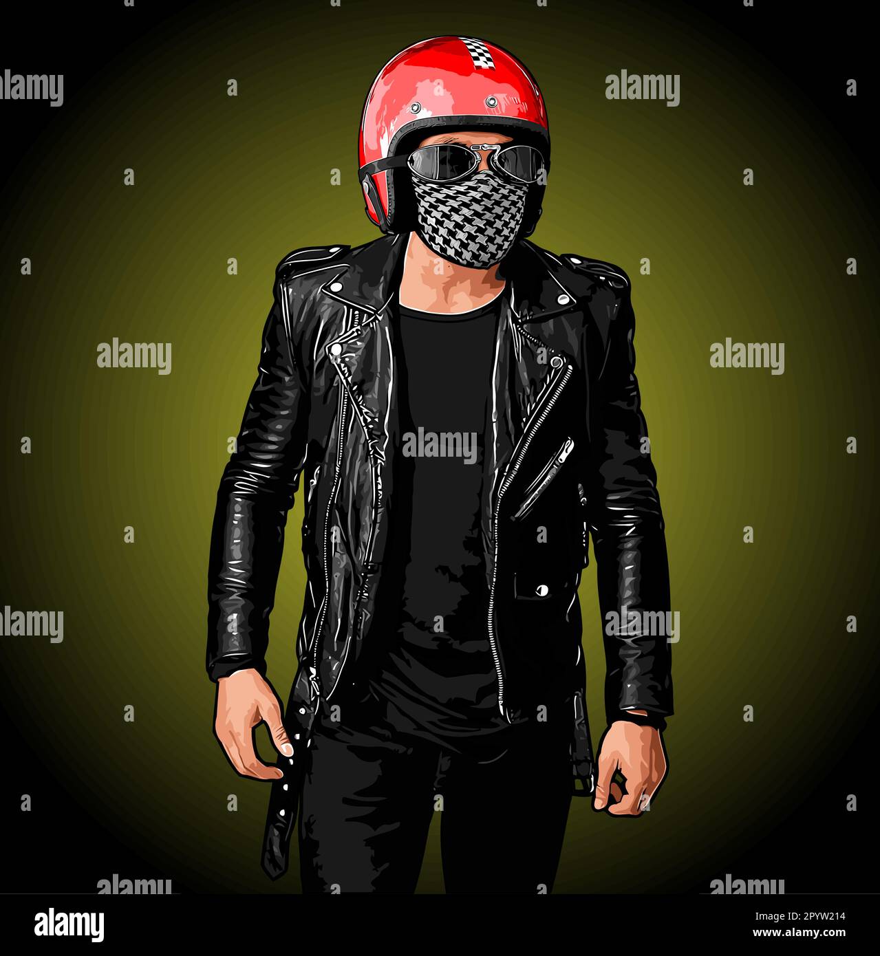 Back women biker Stock Vector Images - Alamy