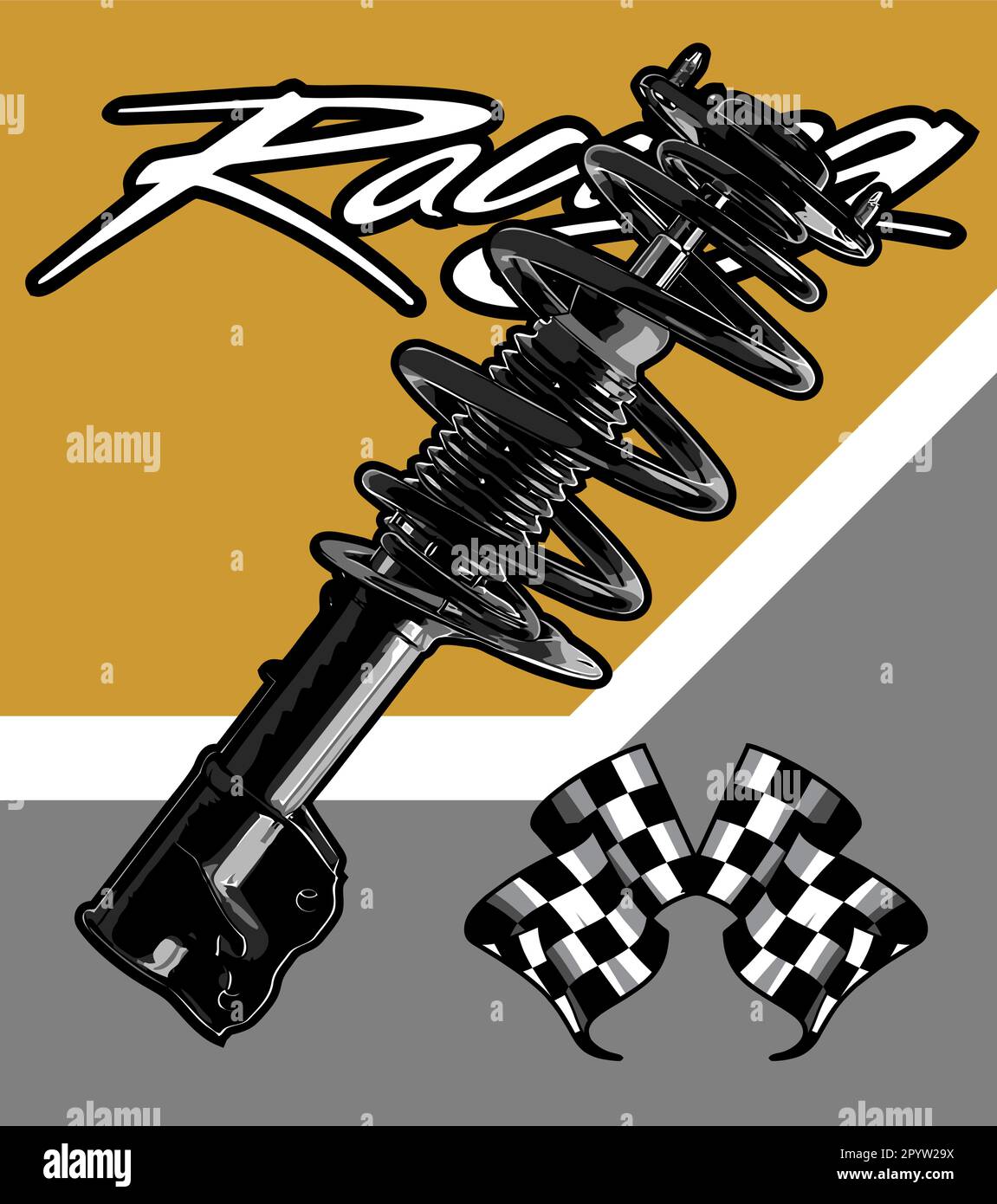 shockbreaker car vector template Stock Vector Image & Art - Alamy