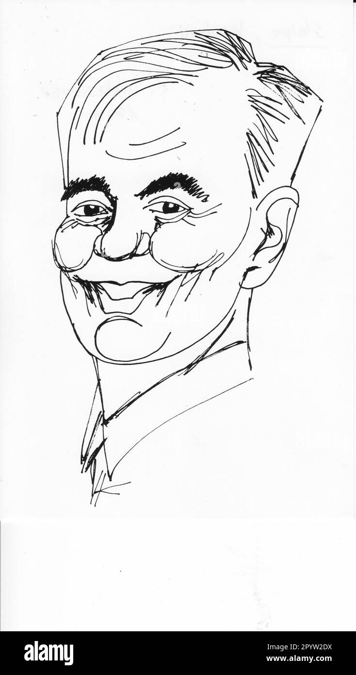 Potsdam Manfred Stolpe drawing caricature 1991 drawing: Kretzschmar ...