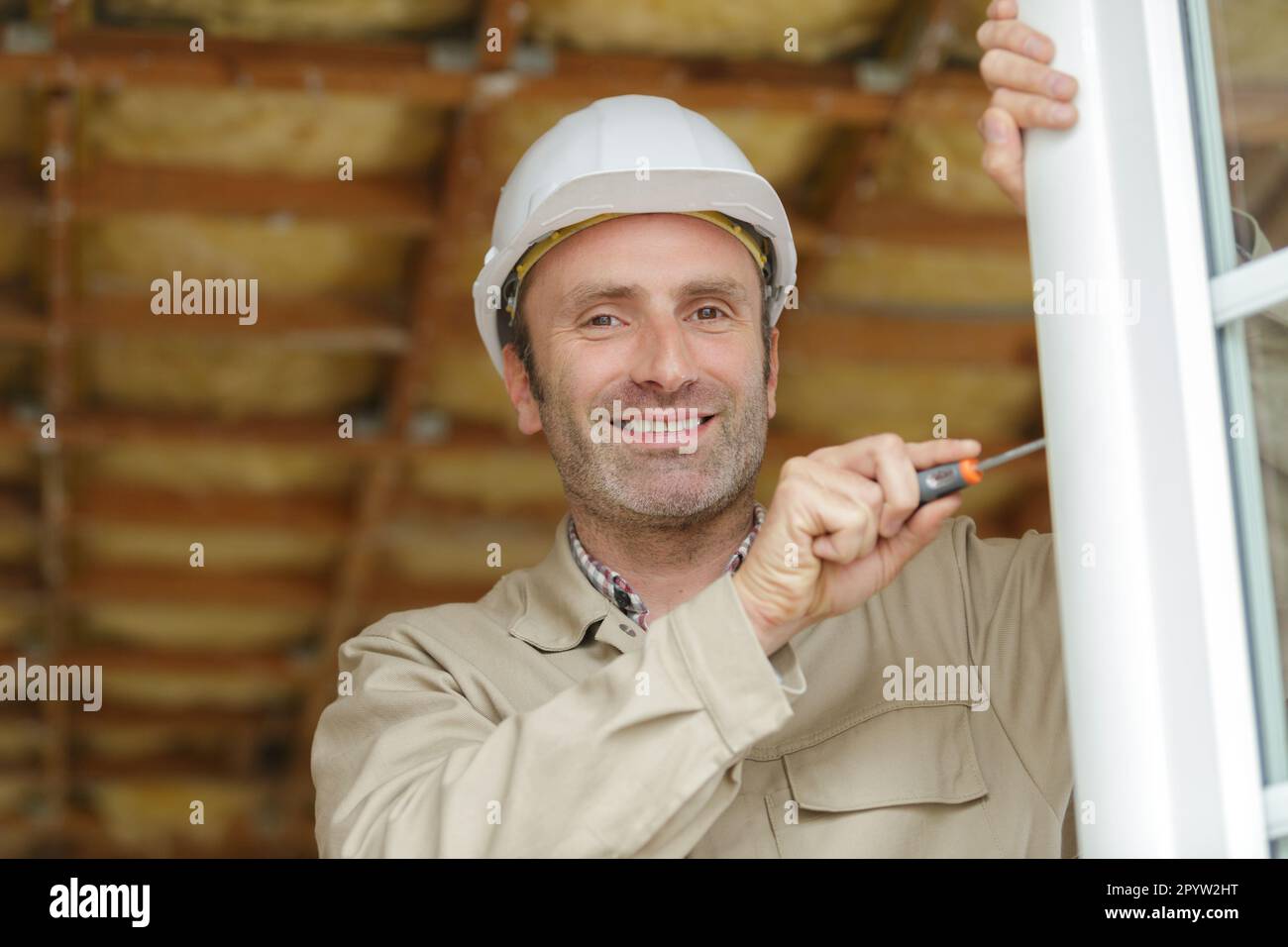 Installing shutters hi-res stock photography and images - Alamy