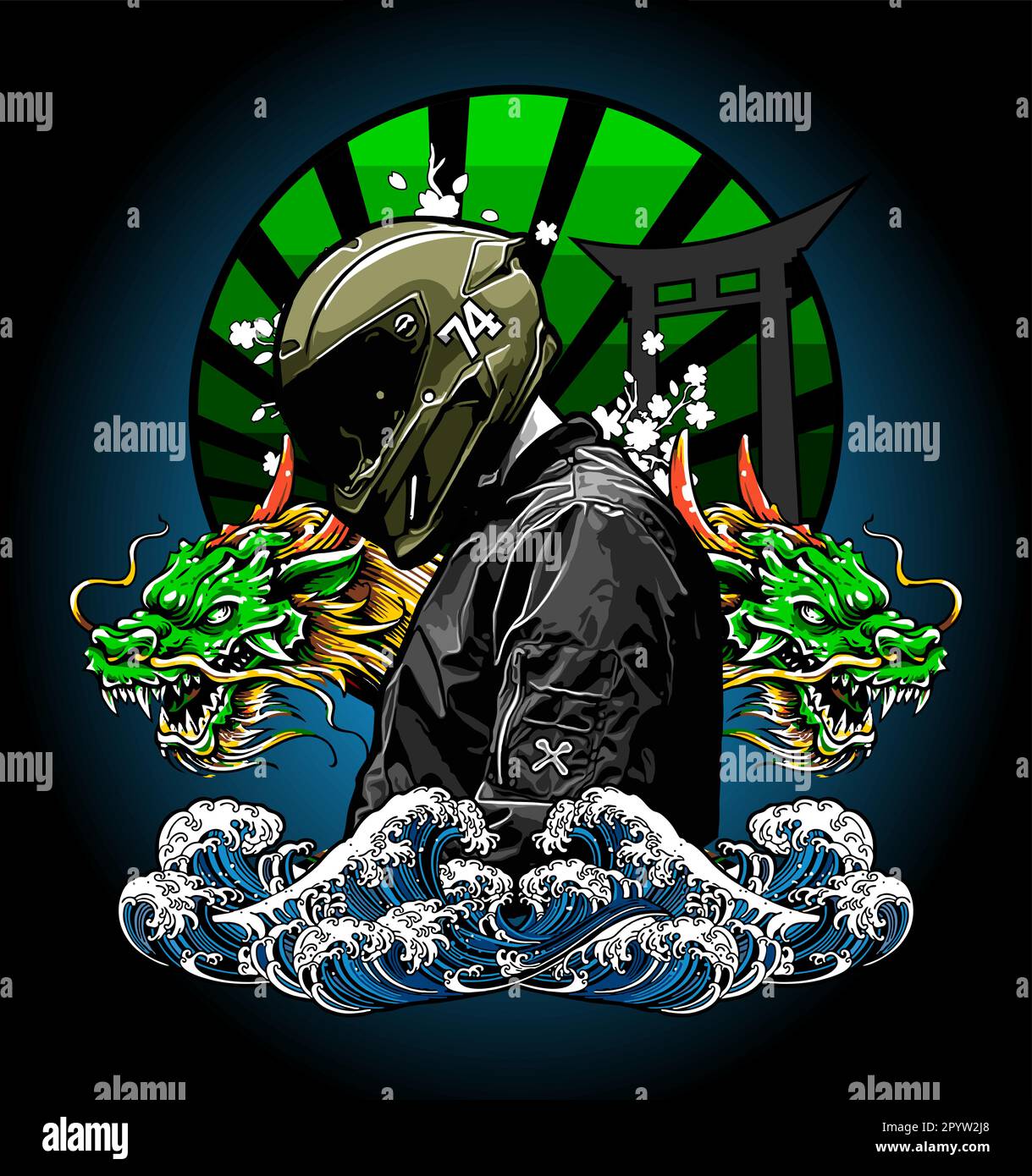 biker vector template Stock Vector Image & Art - Alamy