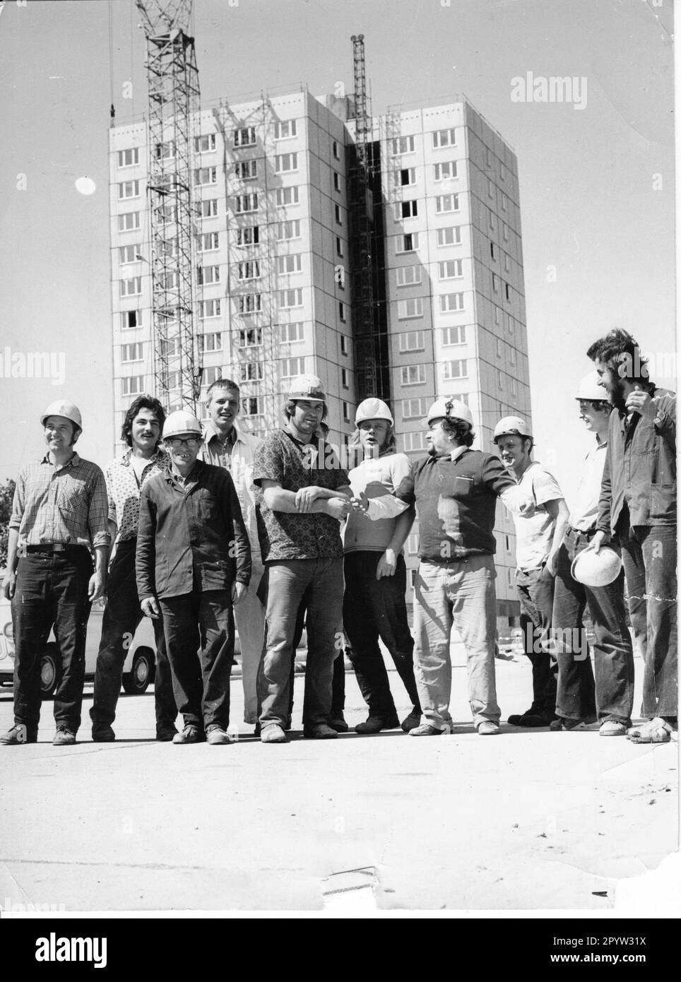 Construction work/building site of the new building area Am Stern.Im ...