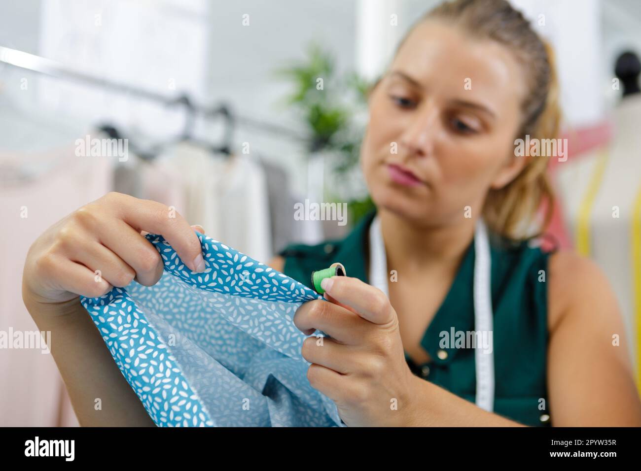 Marking fabric cutting hi-res stock photography and images - Alamy