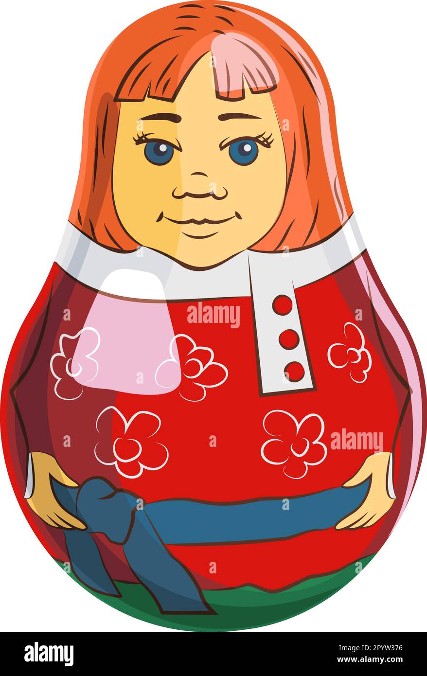 Tumbler toys (roly-poly) for kids. Vector illustration of a children's ...