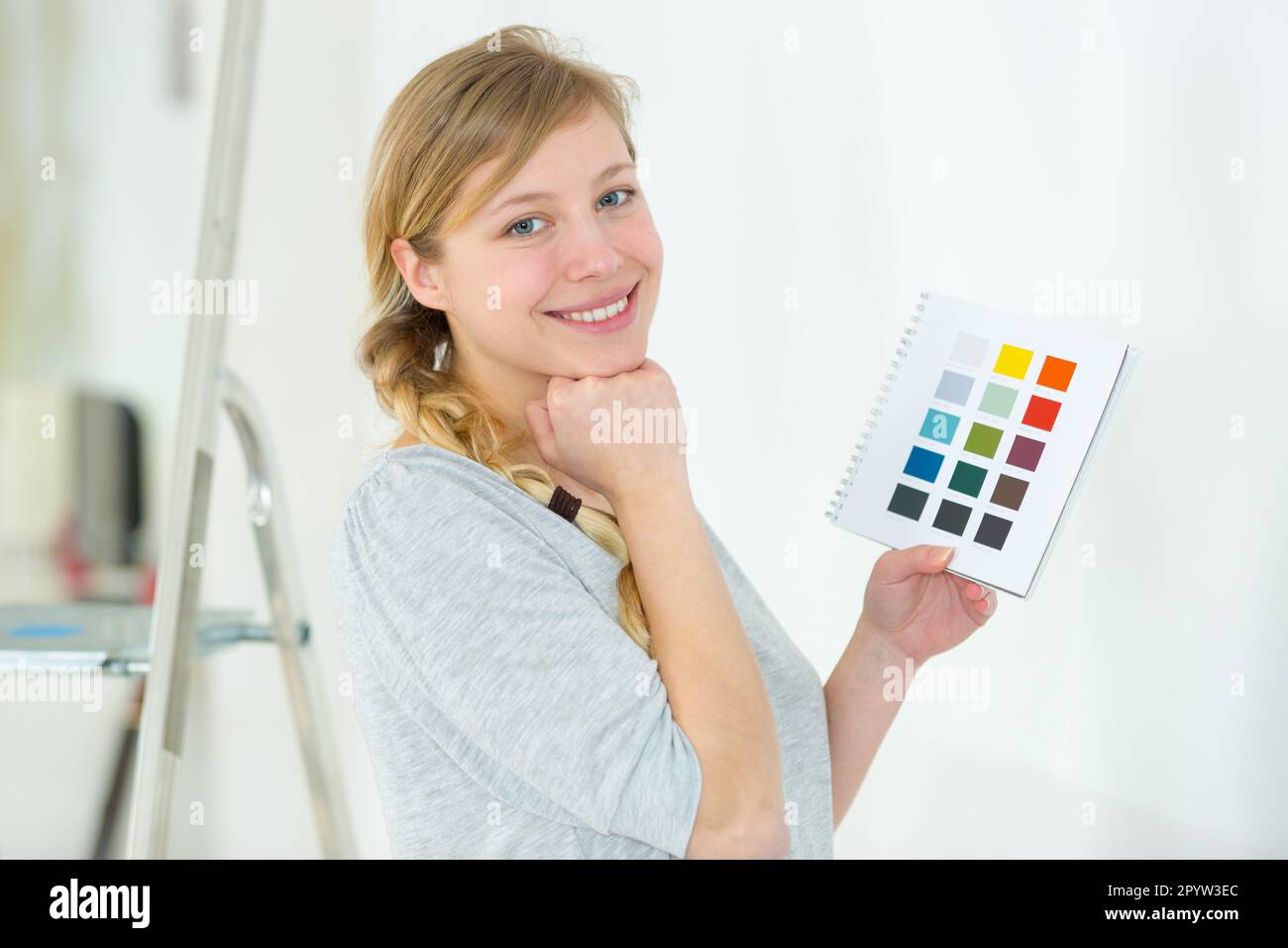 interior designer working with color samples for selection Stock Photo ...