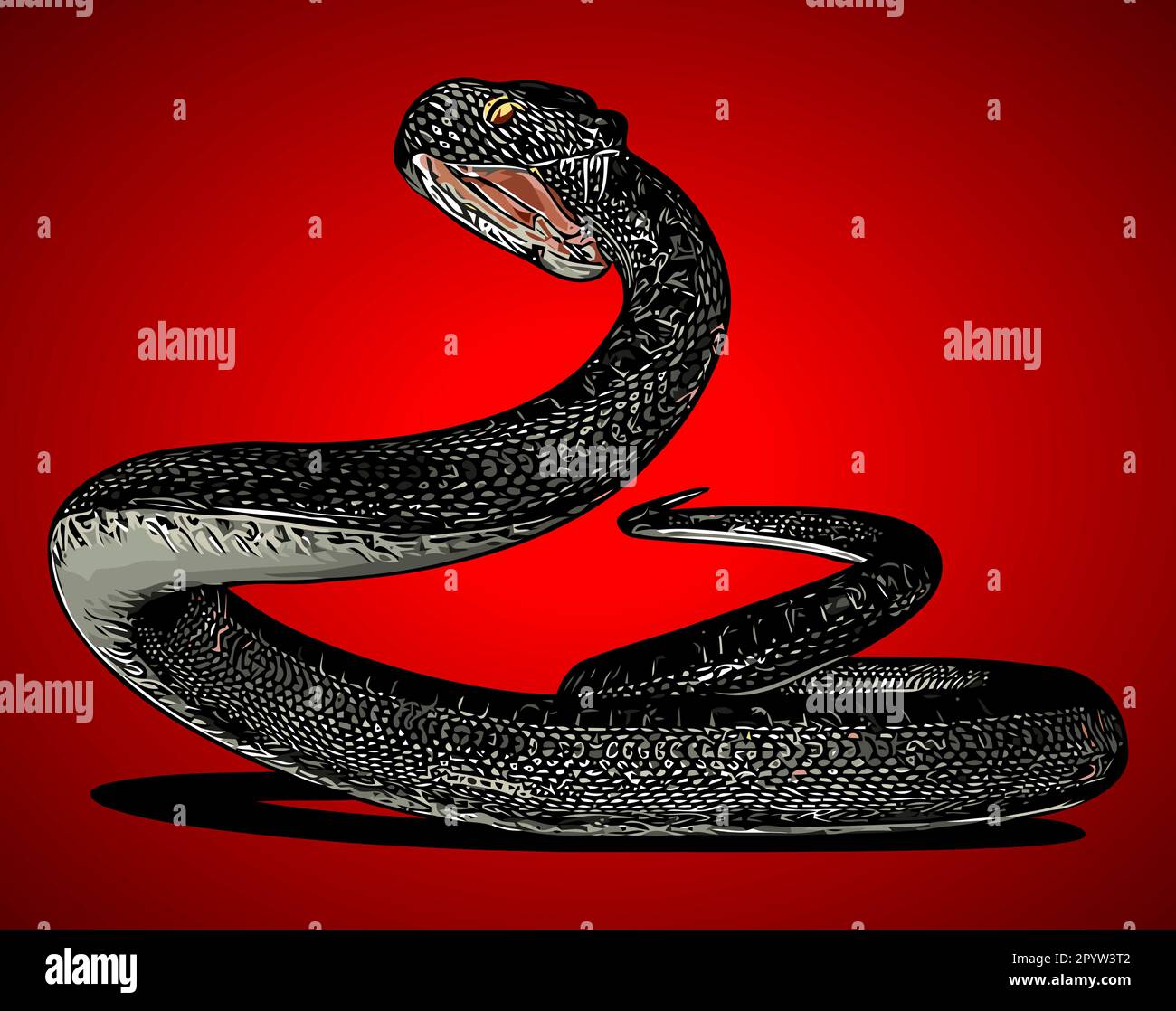 venomous snake vector template Stock Vector Image & Art - Alamy