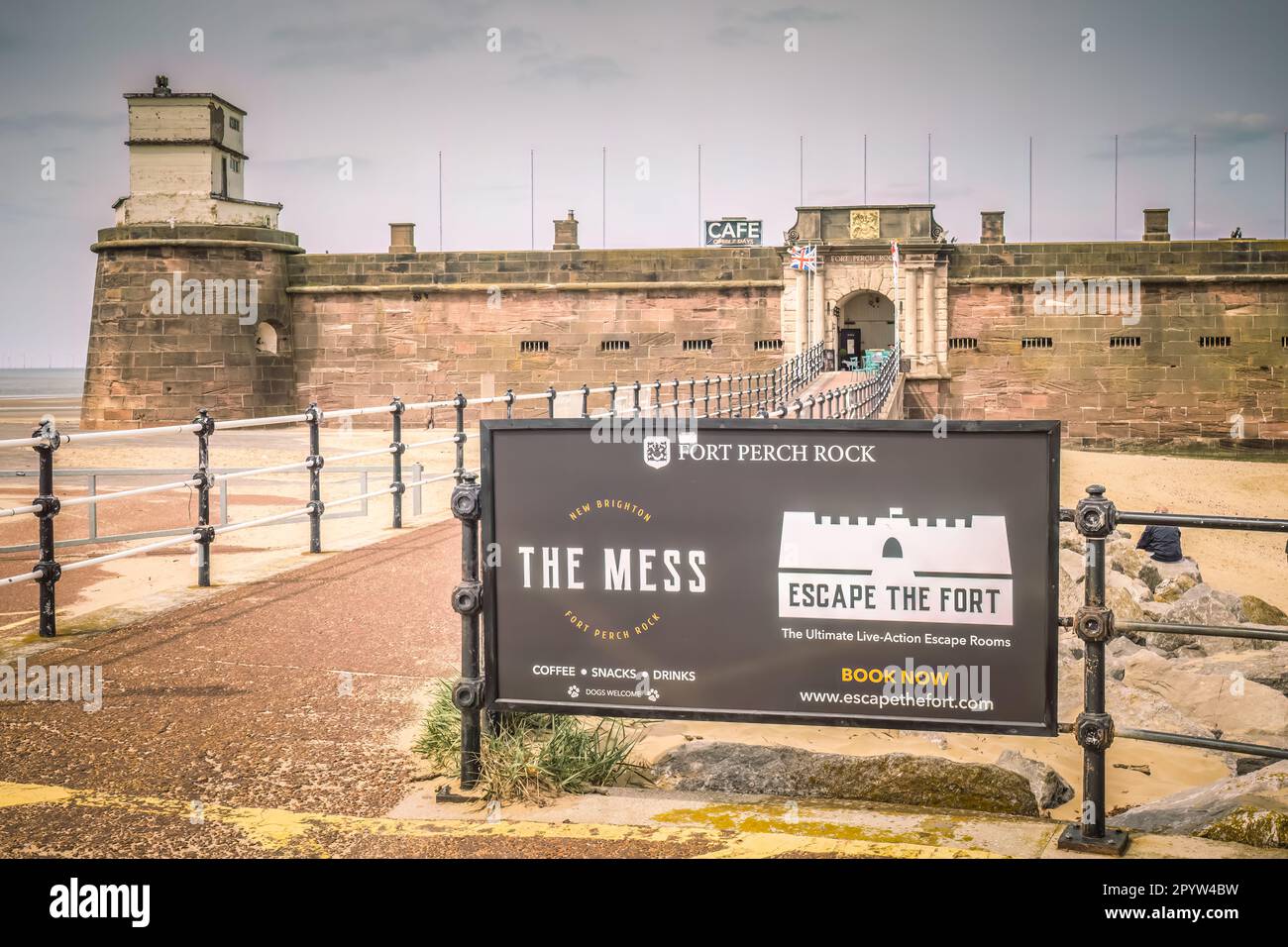03.05.23 New Brighton, Wirral, UK. Fort Perch Rock is a former defence ...