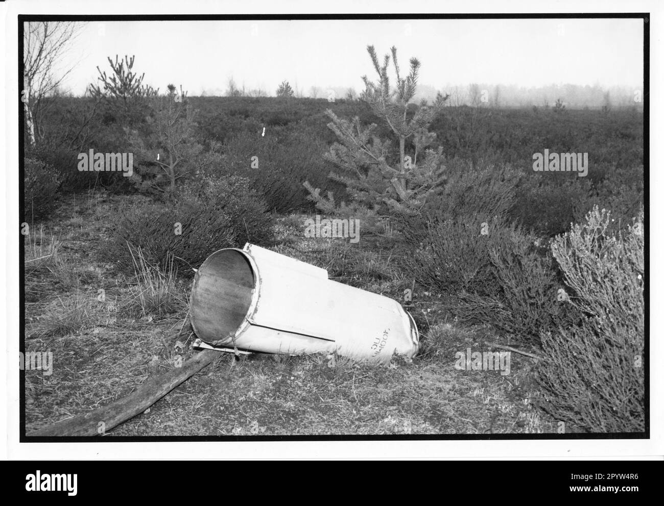 Remnants of munitions and ordnance on the military training area of ...