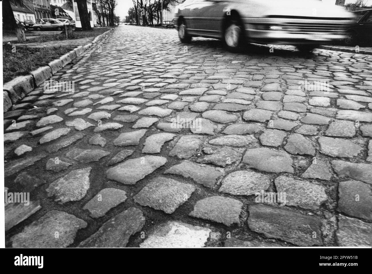 Old cobblestone pavement in Alt Nowawes in Babelsberg.street ...