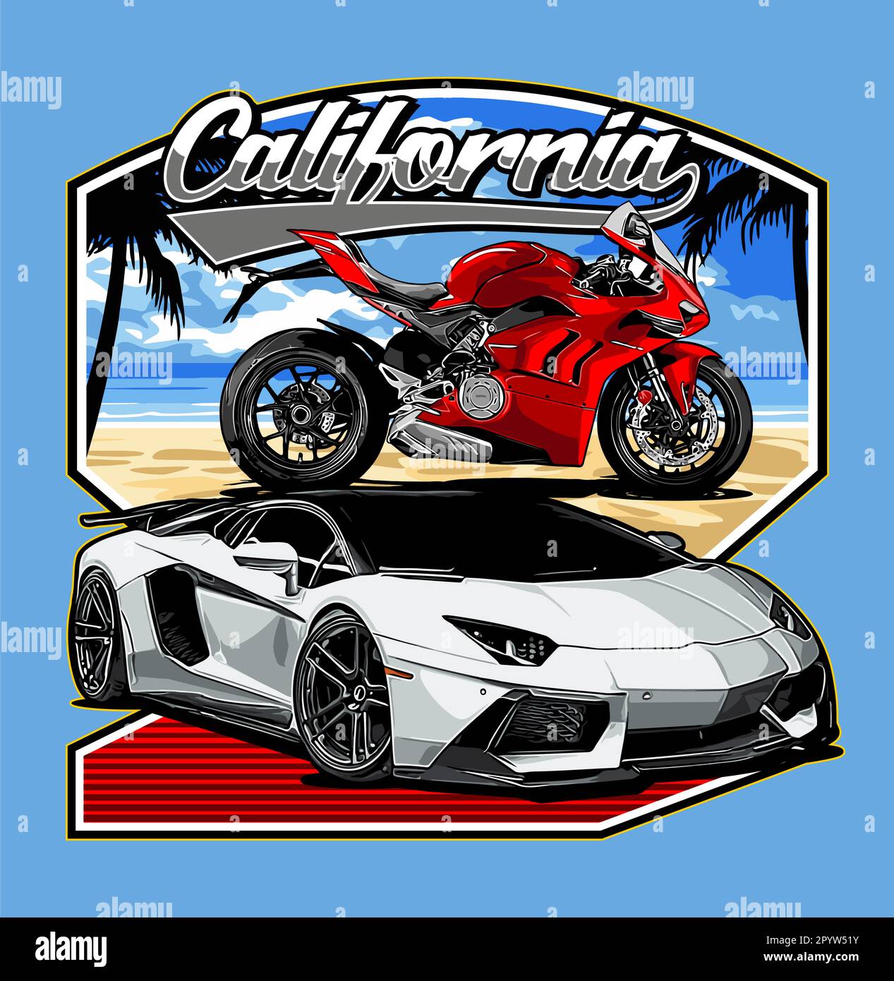 motorcycles and cars Stock Vector Image & Art - Alamy